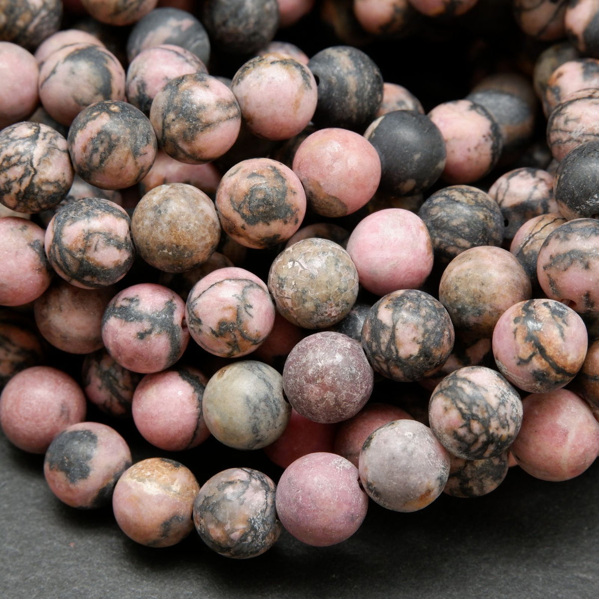 Natural Rhodonite Beads for Jewelry Making– Tejas Beads