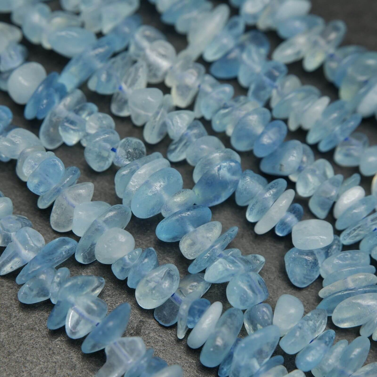 Natural Aquamarine Beads | Gemstone Beads– Tejas Beads