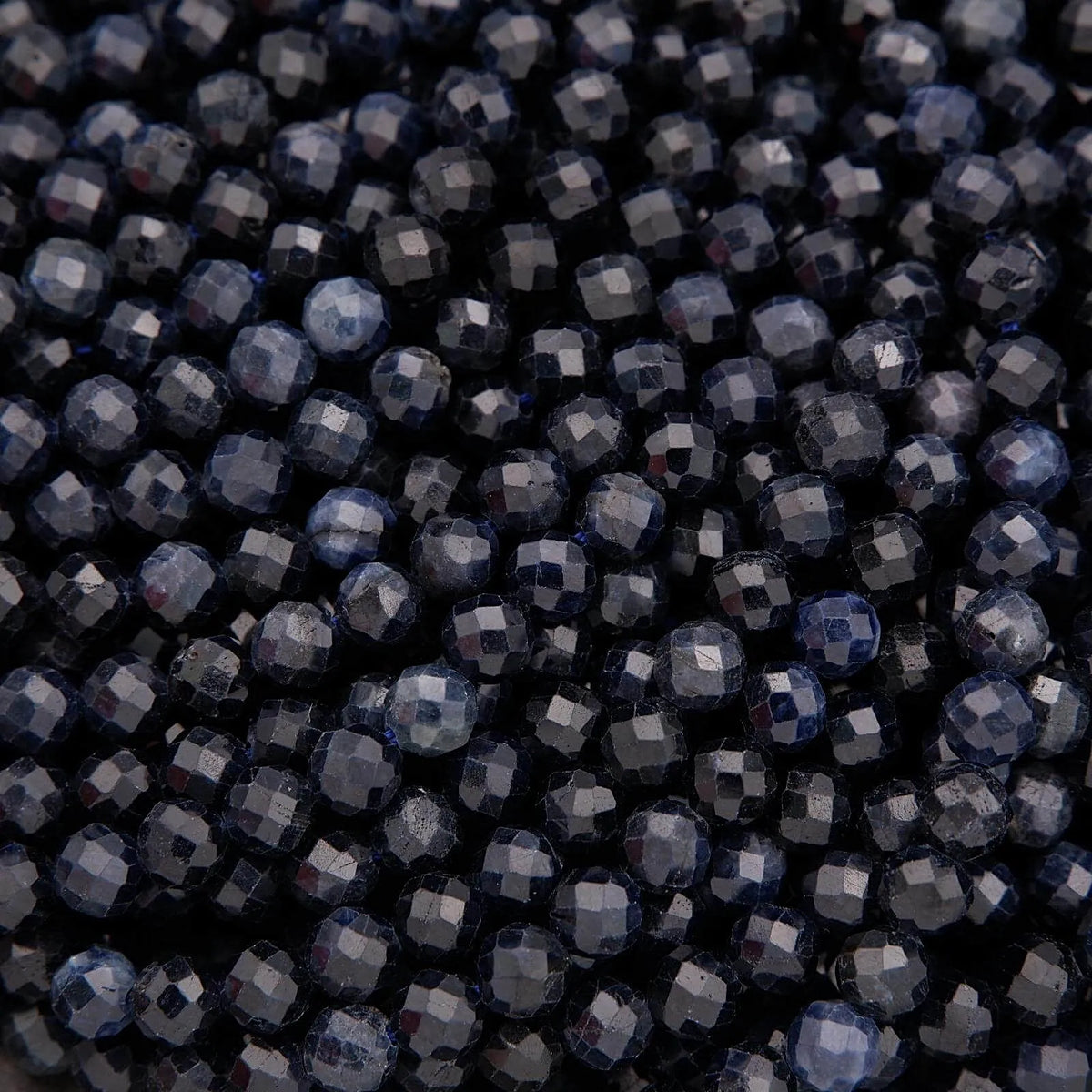 Blue Sapphire A · Microfaceted · Round · 2mm, 3mm, 4mm– Tejas Beads