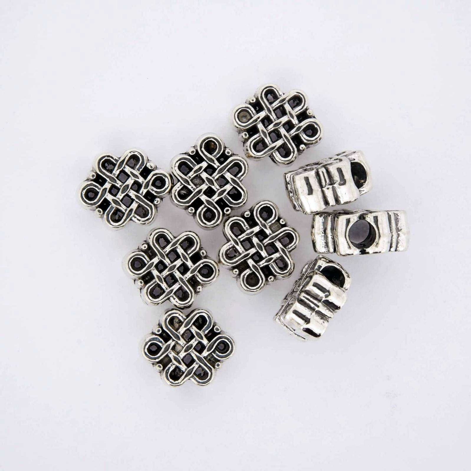 Celtic Symbol Bead · Antique Silver Plated Finding · 10mm · 22pcs ...