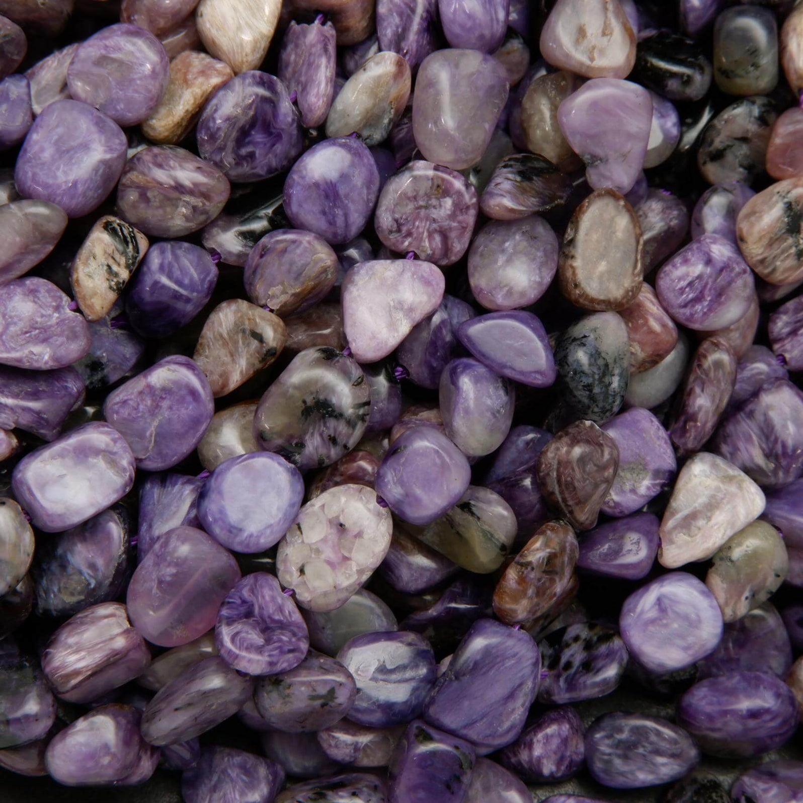 Charoite Beads | Natural Gemstone Beads– Tejas Beads