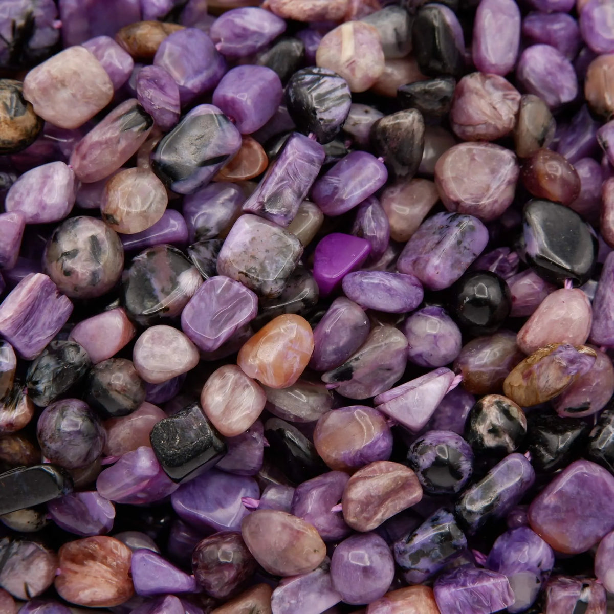Charoite · Smooth · Pebble Chips · 6mm | Beads | Tejas Beads