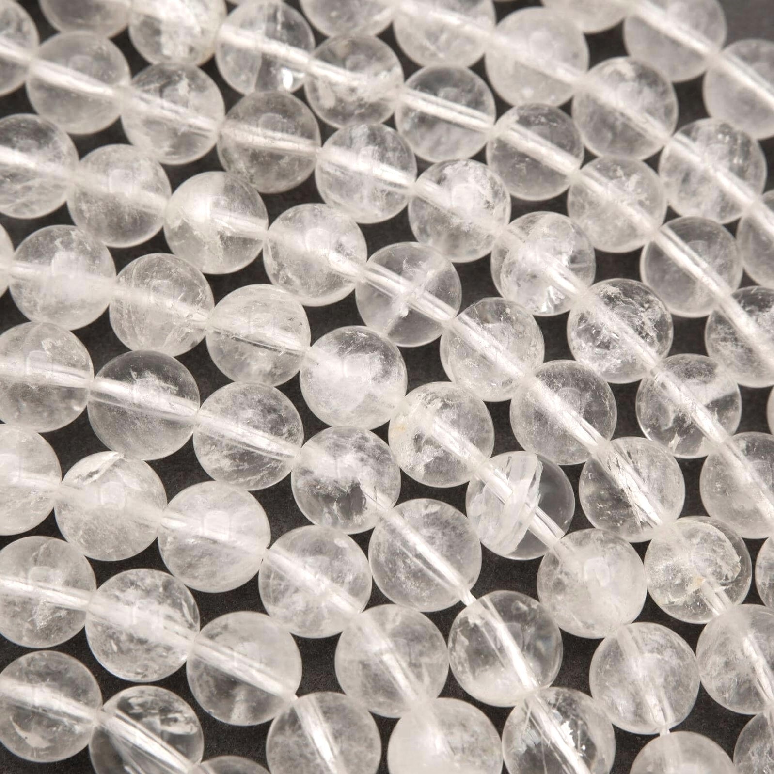 Clear Quartz · Smooth · Round · 6mm, 8mm– Tejas Beads