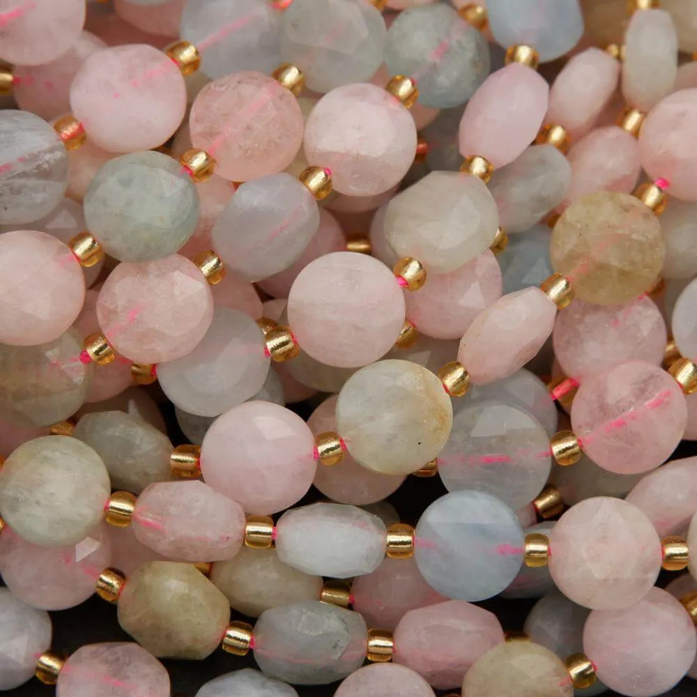 Beryl · Faceted · Coin · 10mm | Beads | Tejas Beads