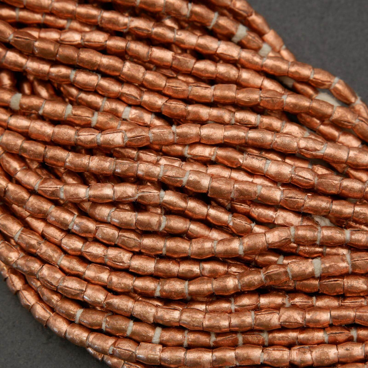 Ethiopian Copper · Smooth · Barrel · 3mm | Beads | Tejas Beads