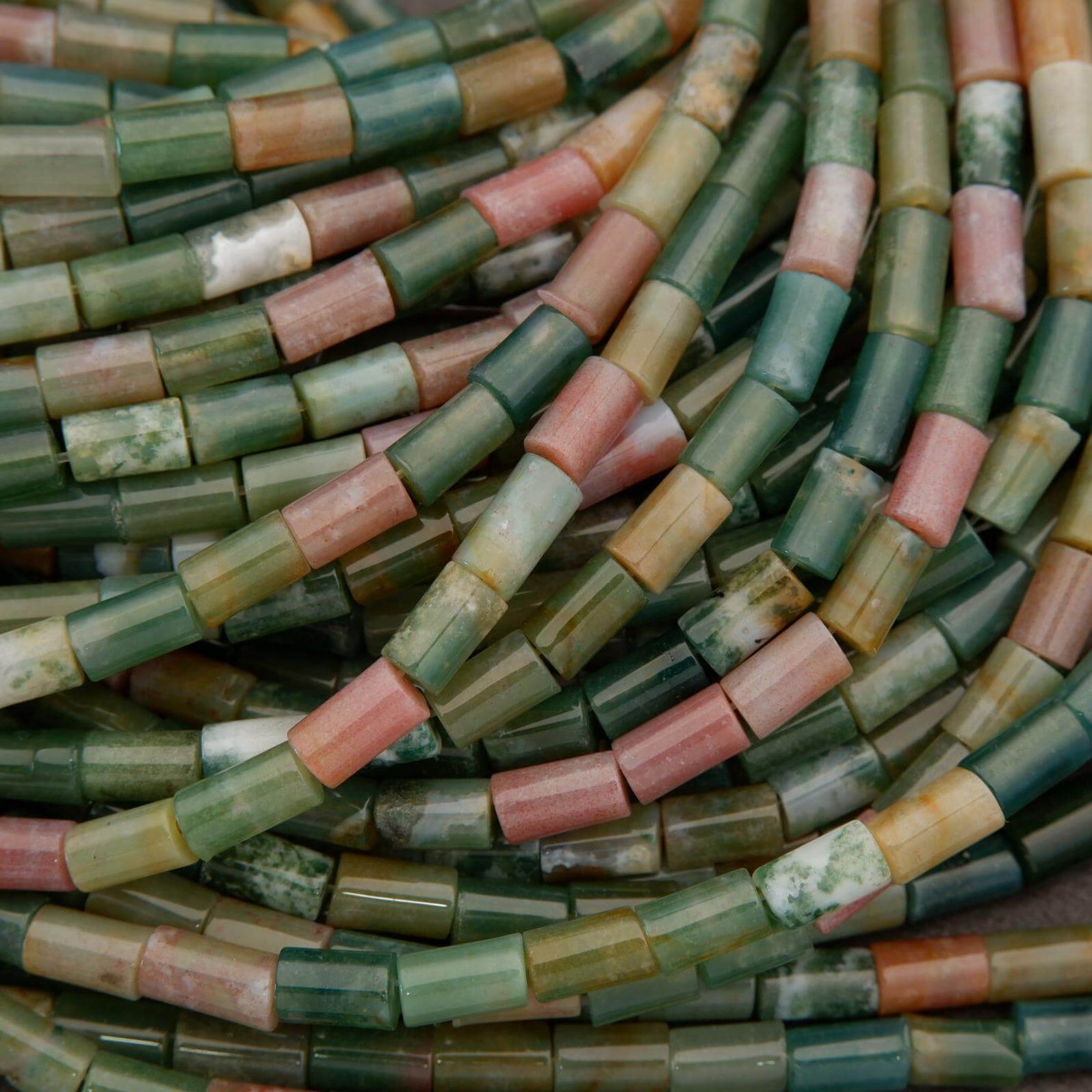 Tube Shape Beads | Gemstone Beads | Tejas Beads