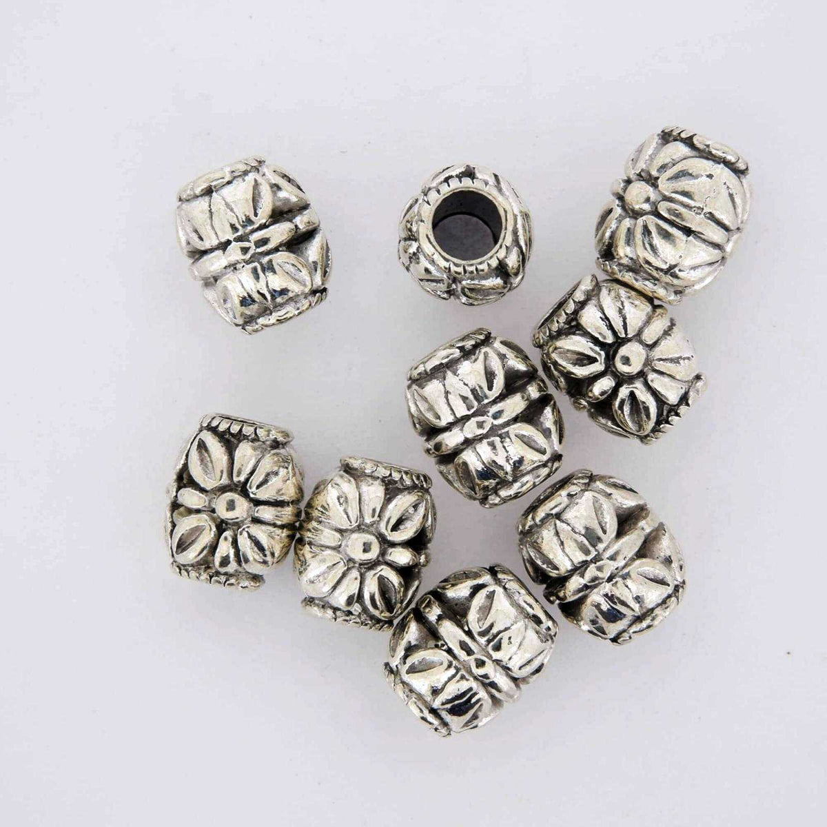 Flower Tube · Antique Silver Plated Finding · 8.7mm · 15pcs | Finding ...