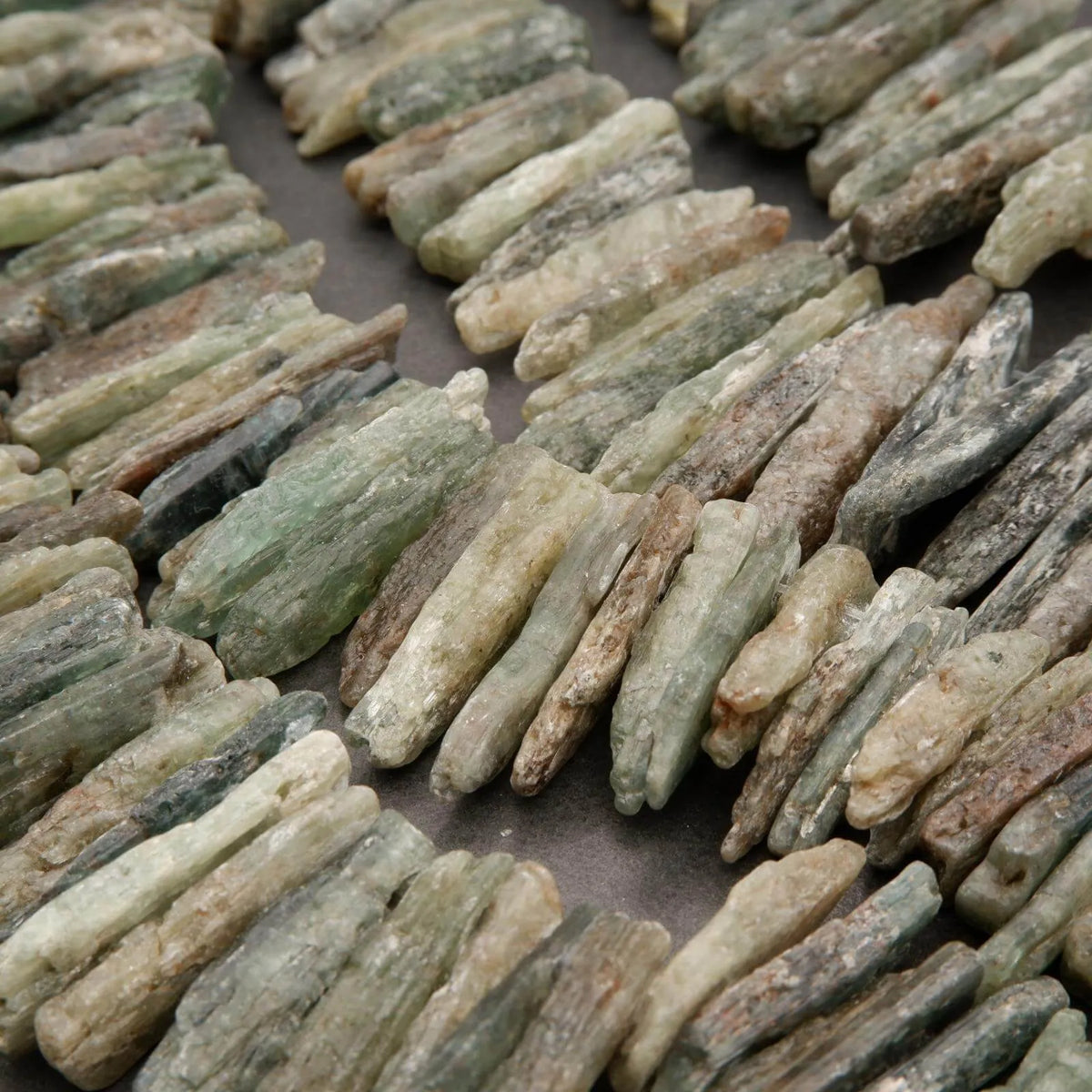 Green Kyanite · Rough Raw · Sticks · Graduated 25mm to 50mm | Beads | Tejas Beads