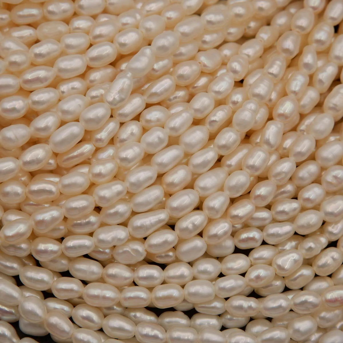 Freshwater Pearl A · Rice · White · 4mm | Beads | Tejas Beads