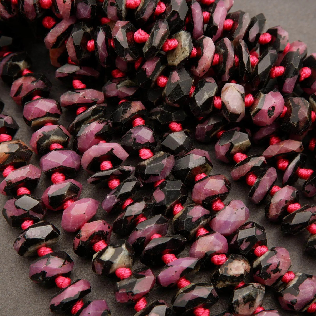 Ruby · Faceted · Freeform Rondelle · 8mm, 10mm, 12mm, 14mm | Beads ...