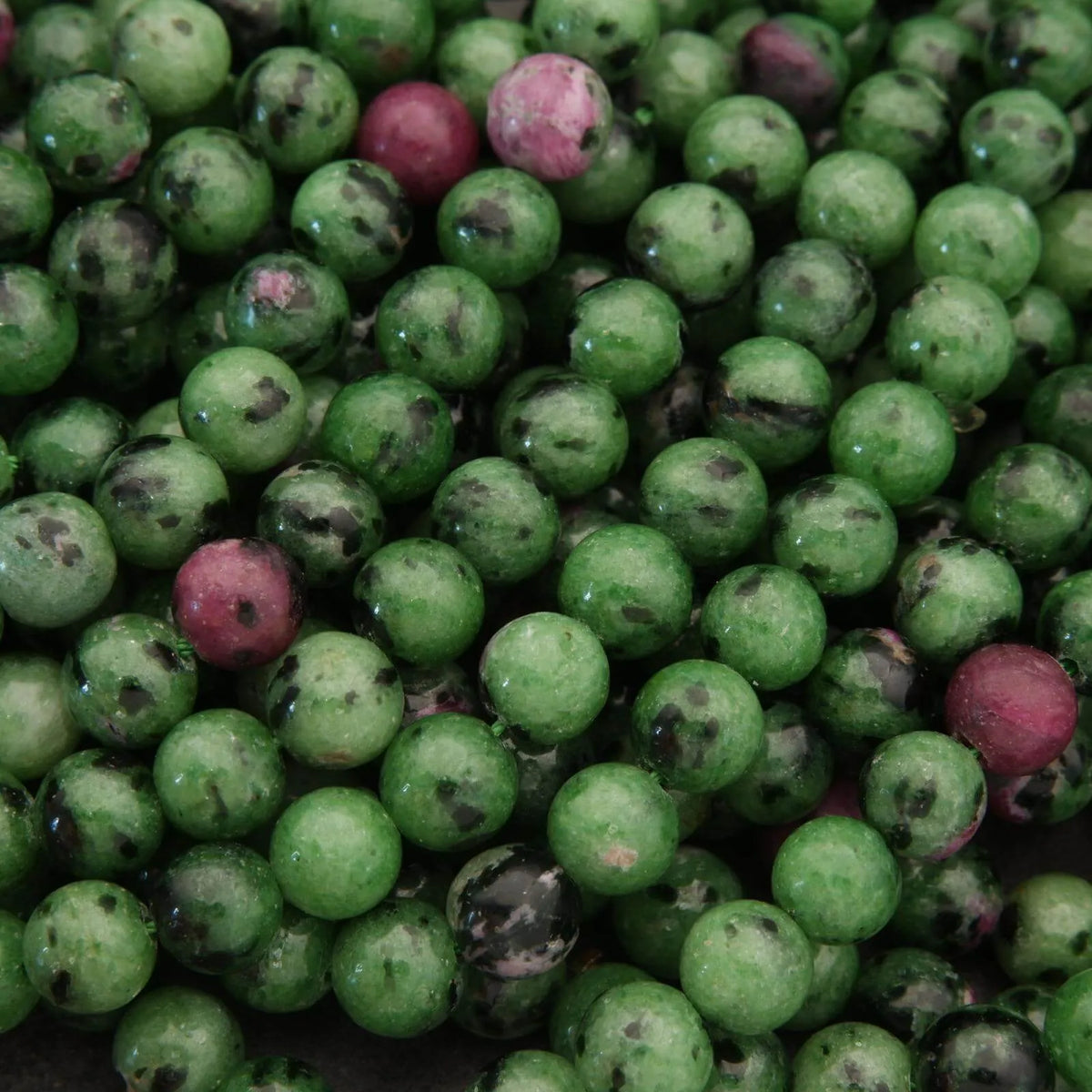 Ruby Zoisite · Smooth · Round · 6.5mm– Tejas Beads