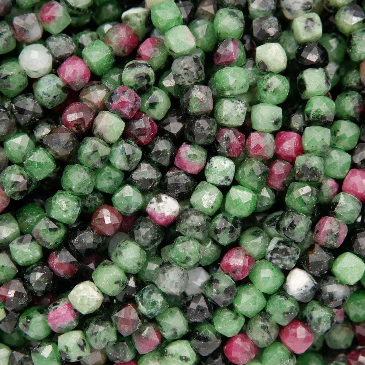 Ruby Zoisite · Microfaceted · Cube · 4mm | Beads | Tejas Beads