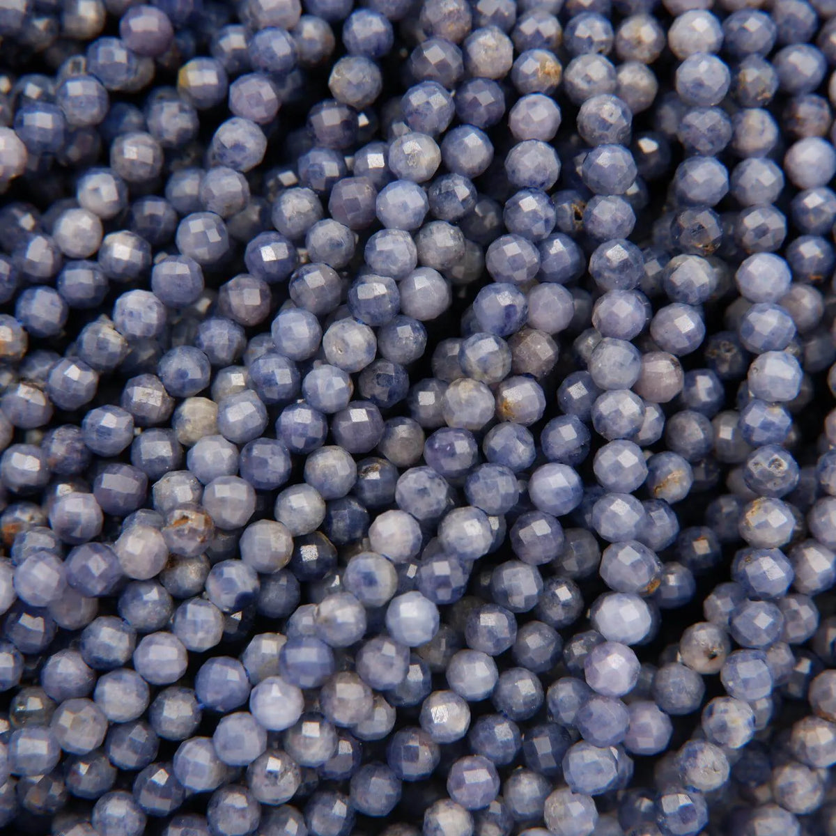 Blue Sapphire · Microfaceted · Round · 2mm | Beads | Tejas Beads