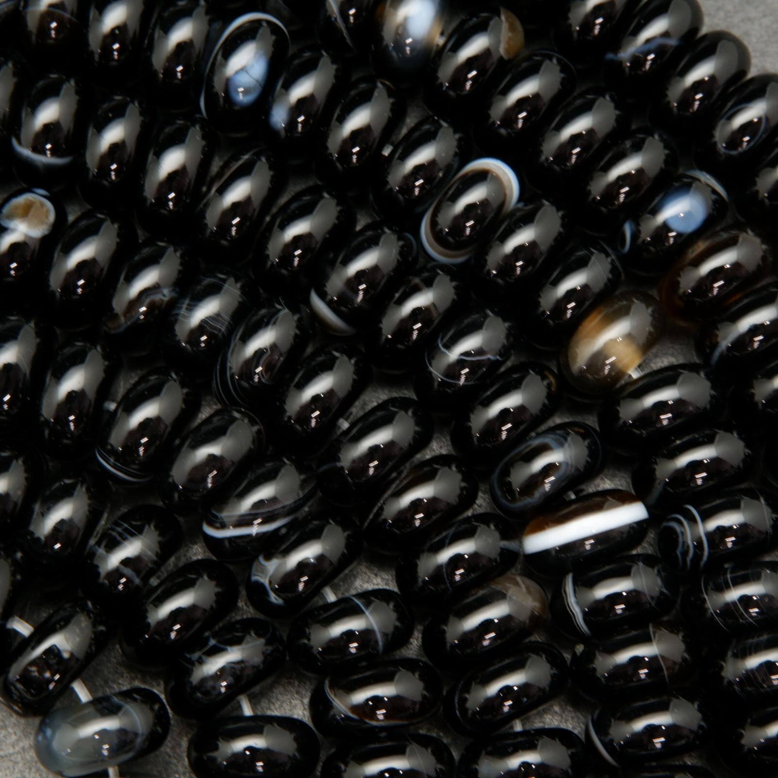 Black Gemstone Beads For Jewelry Making | Tejas Beads