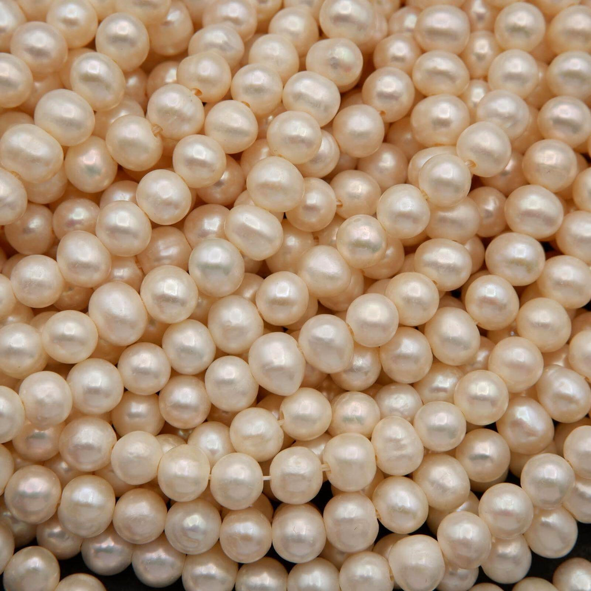 Freshwater Pearl · Rice · White · 6mm | Beads | Tejas Beads