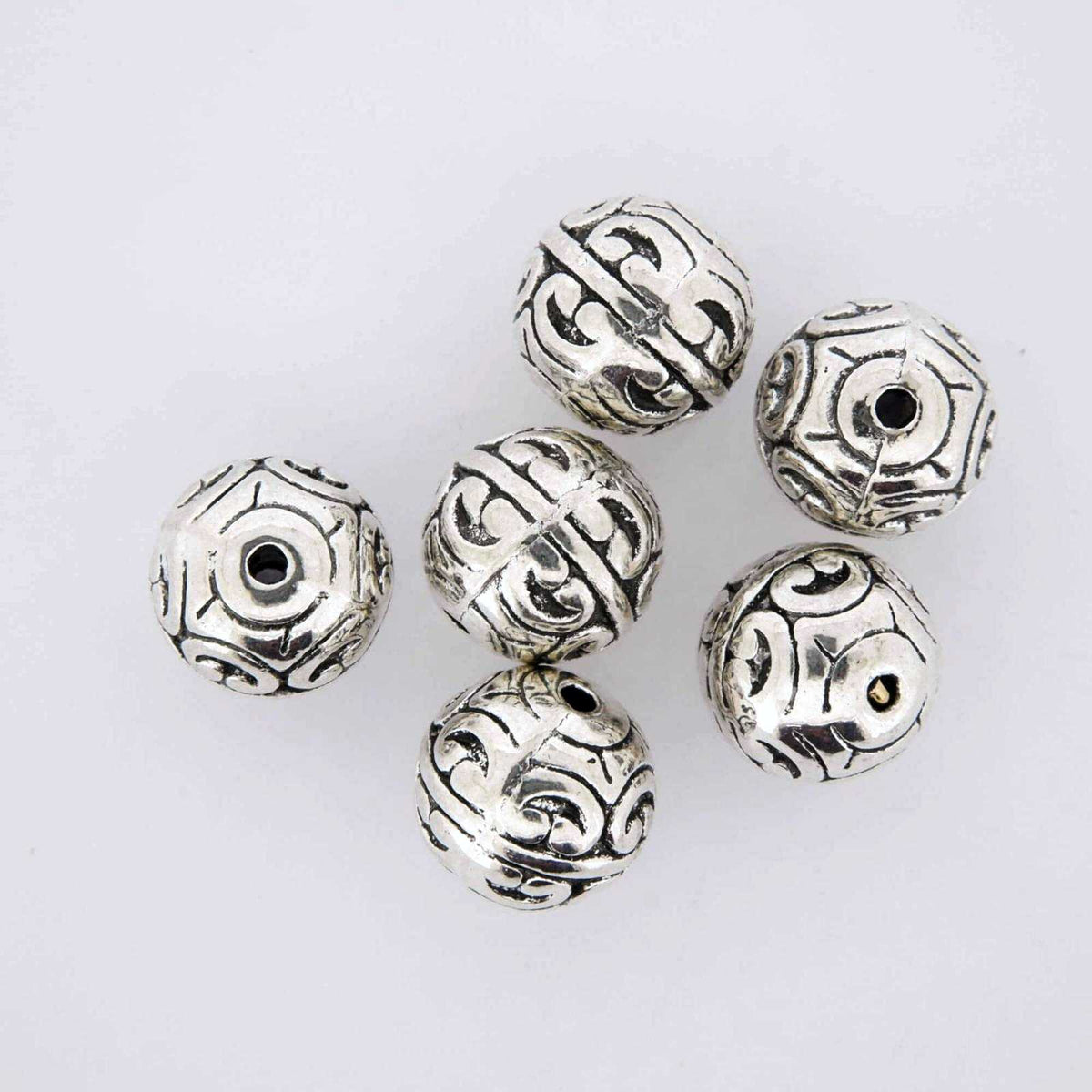Ball Bead · Antique Silver Plated Finding · 11mm · 6pcs | Finding ...
