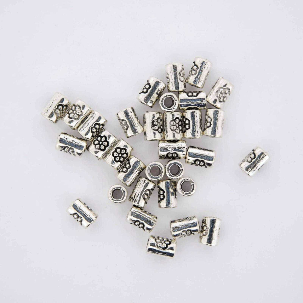 Flower Tube · Antique Silver Plated Finding · 3.4mm · 150pcs | Finding ...