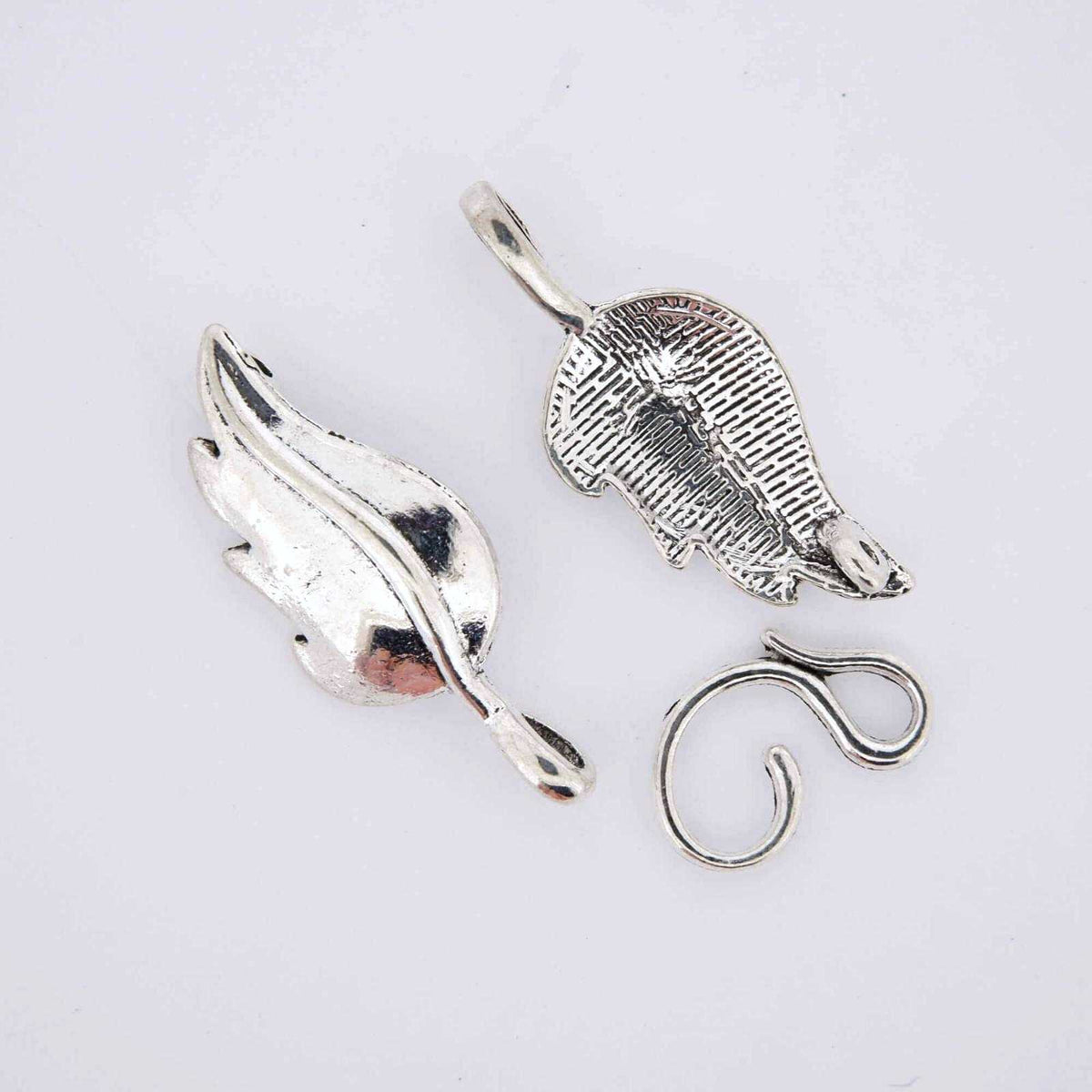 Leaf Clasp · Antique Silver Plated Finding · 15 sets | Finding | Tejas ...