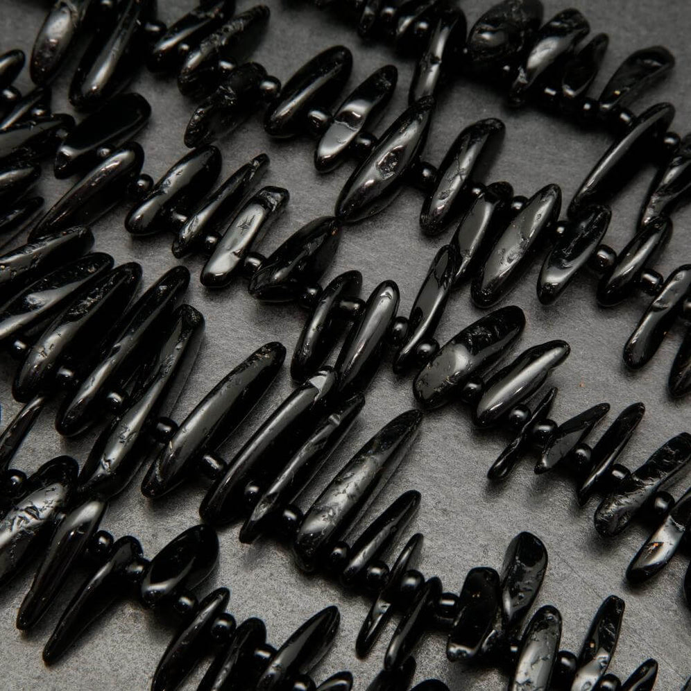 Black Gemstone Beads For Jewelry Making | Tejas Beads