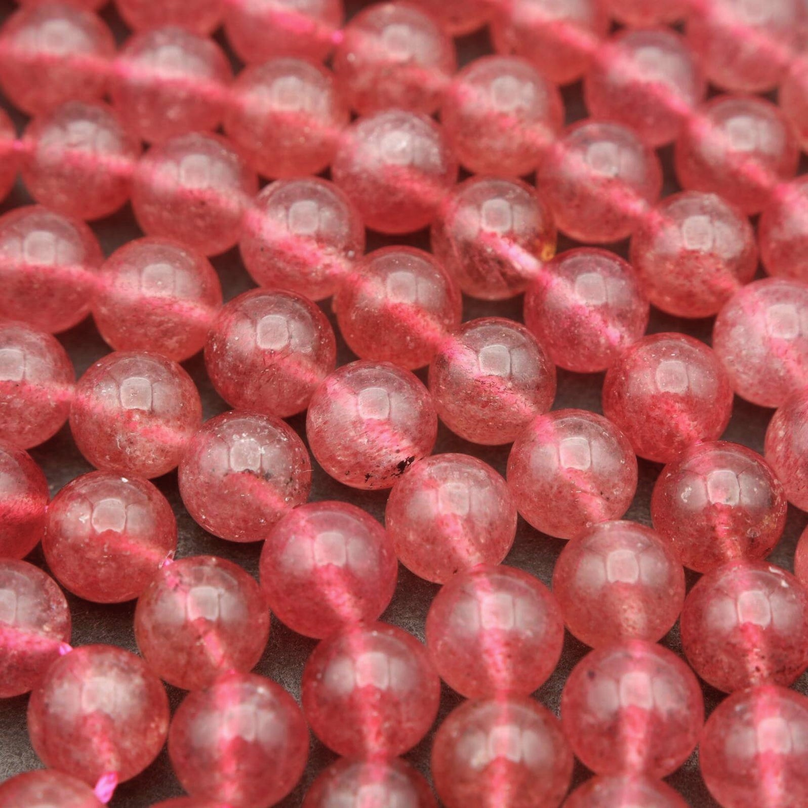 Strawberry Quartz Beads | Natural Gemstones | Free Shipping– Tejas Beads