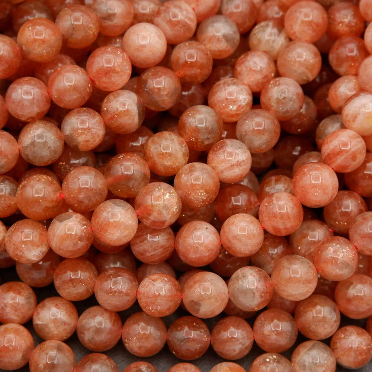 Sunstone · Smooth · Round · 8mm, 10mm | Beads | Tejas Beads
