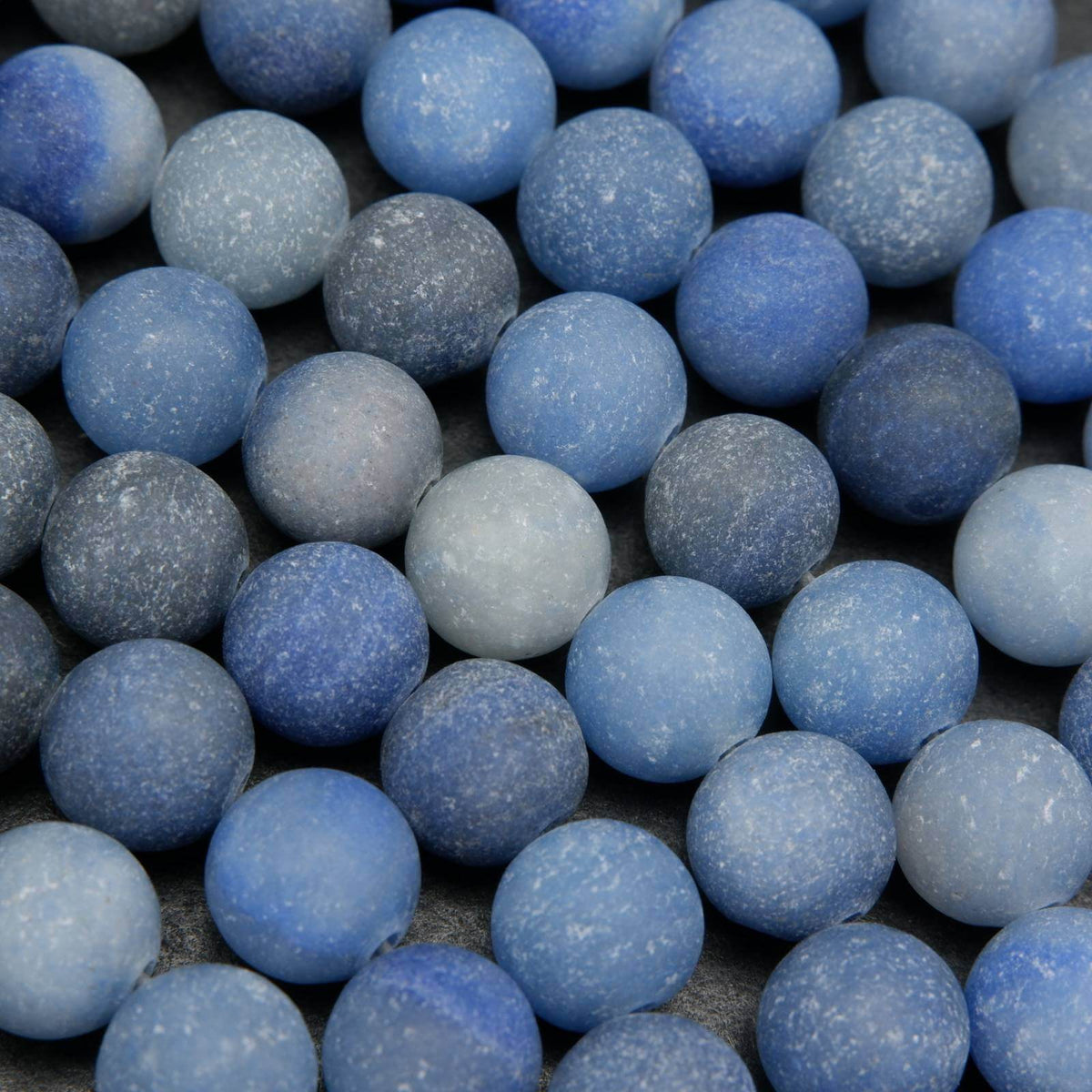 Natural Blue Aventurine Beads | Matte Finish Beads– Tejas Beads