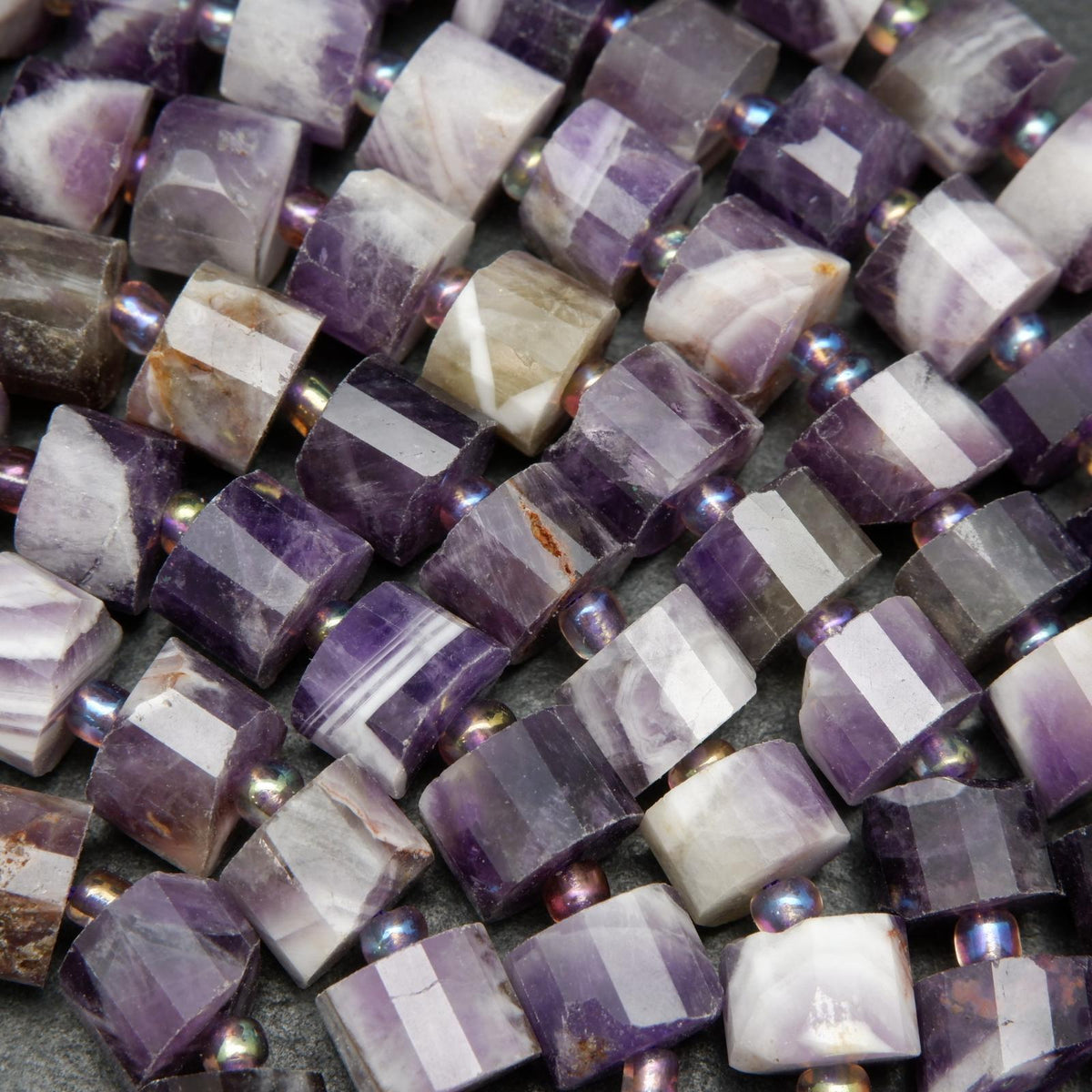 Best Quality Chevron Amethyst Beads– Tejas Beads
