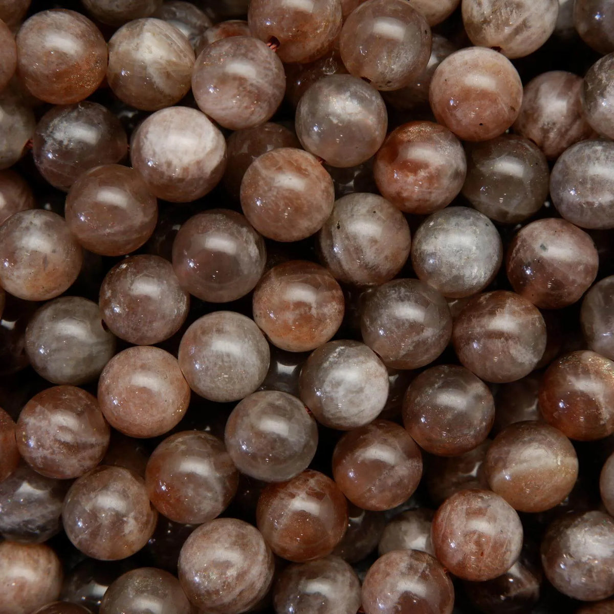 Chocolate Brown Moonstone · Smooth · Round · 6mm, 8mm, 10mm | Bead ...
