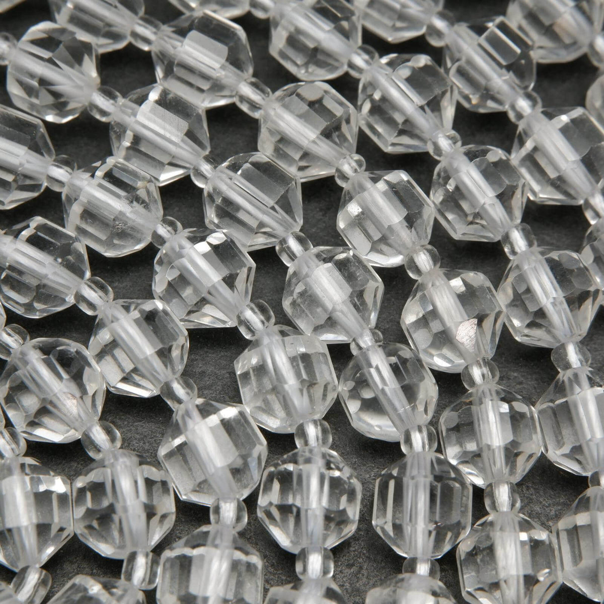 Natural Clear Quartz Beads | Authentic Gemstone Beads | Tejas Beads
