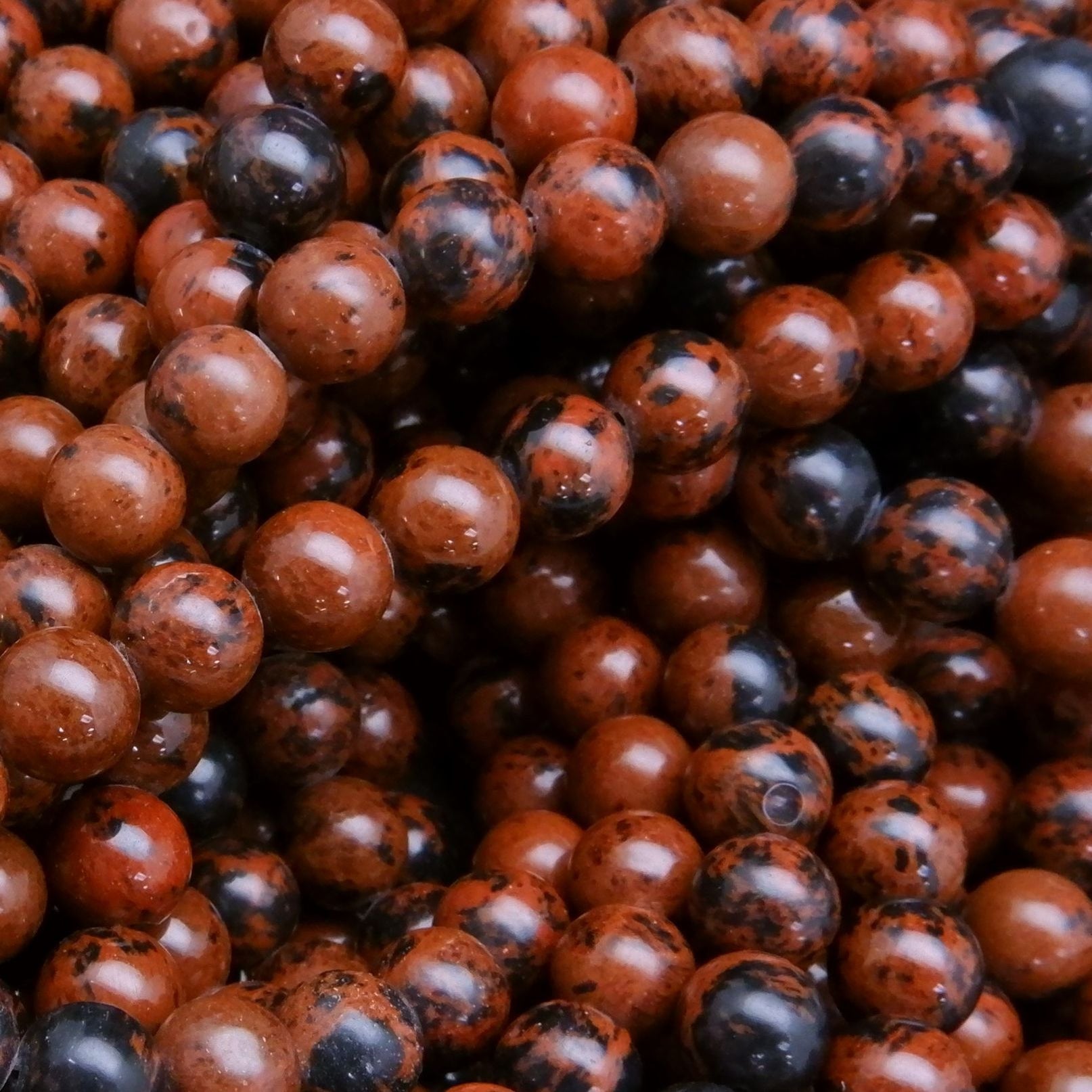 Natural Obsidian Beads at Tejas Beads