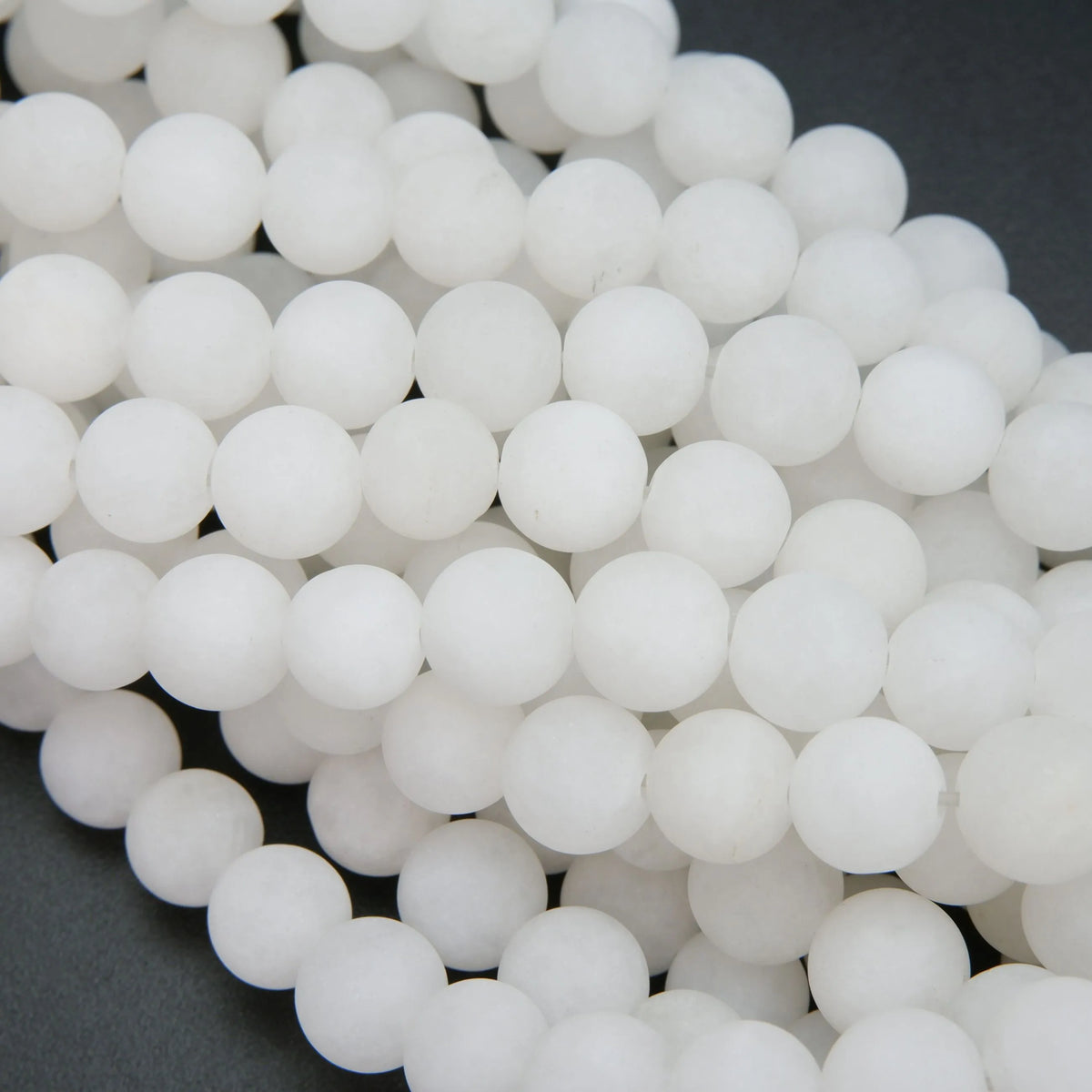 Natural While Jade Beads | Matte Finish Beads– Tejas Beads