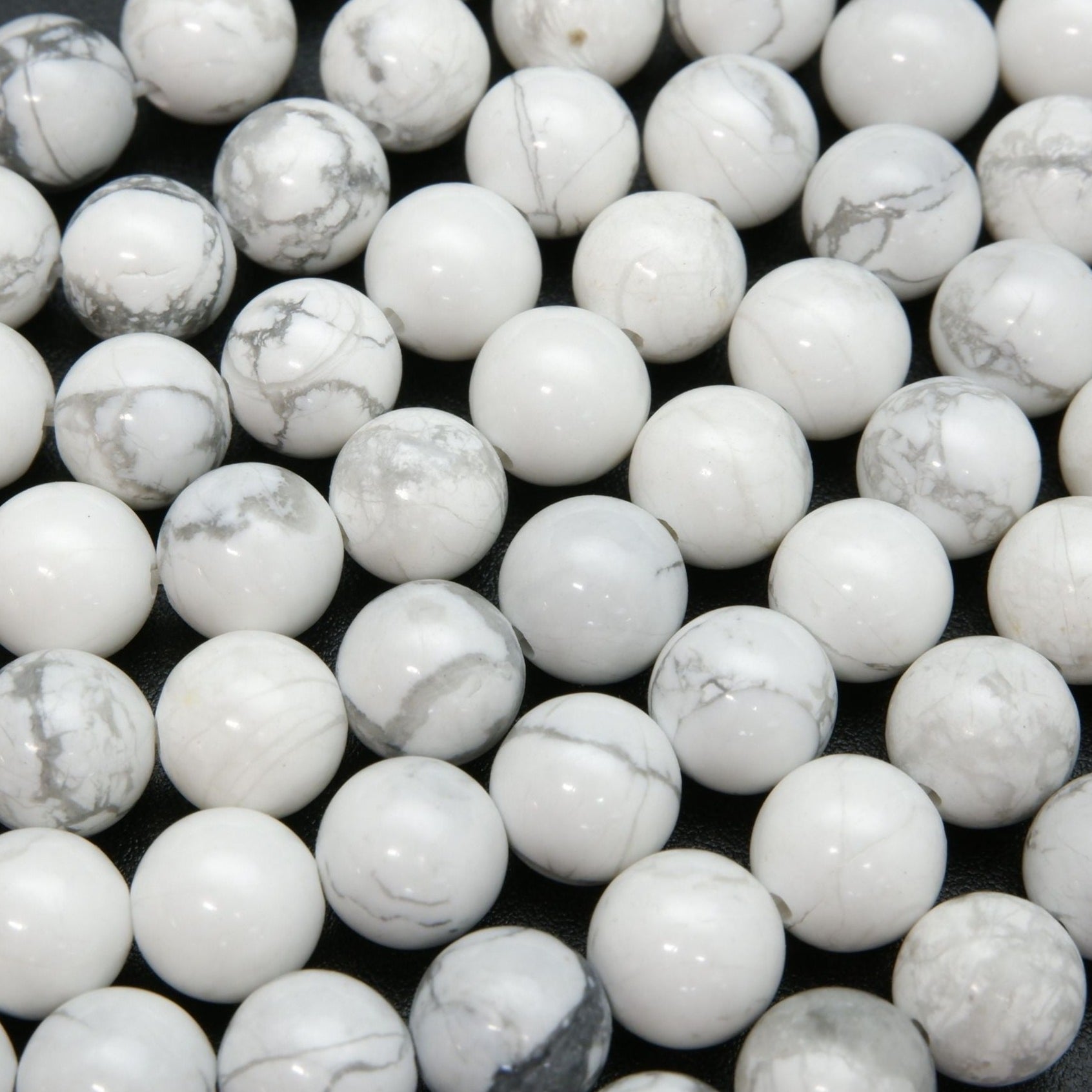 White Howlite Beads | Natural Gemstone Beads– Tejas Beads