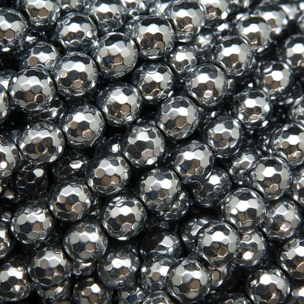 Silver Hematite Beads | Electroplated Hematite– Tejas Beads