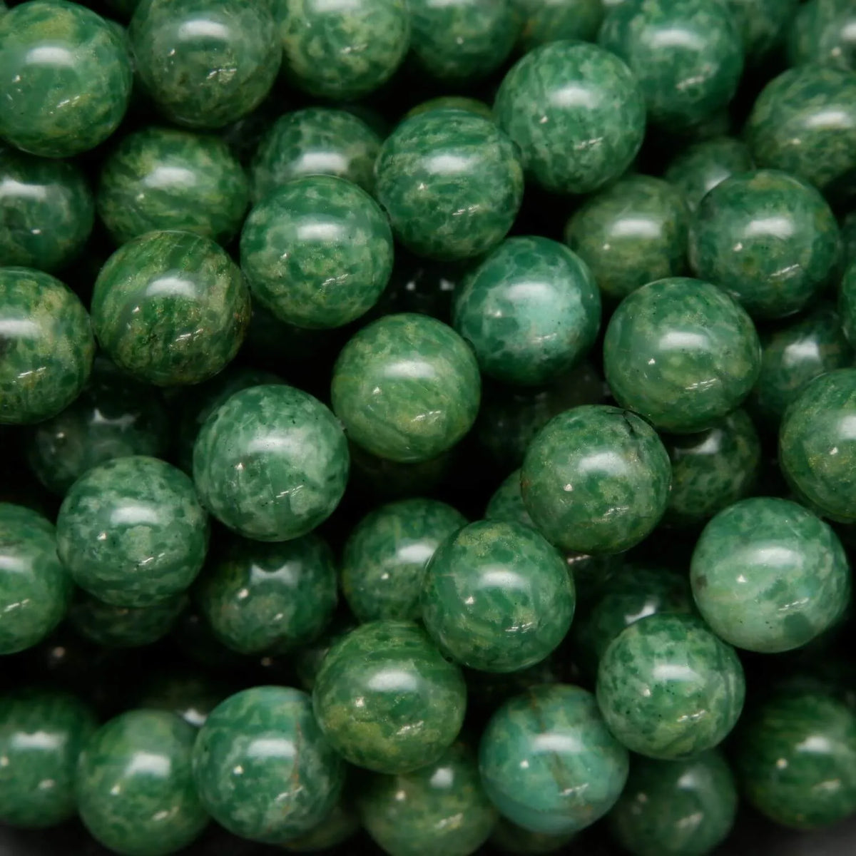 Natural African Jade Beads | Round Polished Finish– Tejas Beads