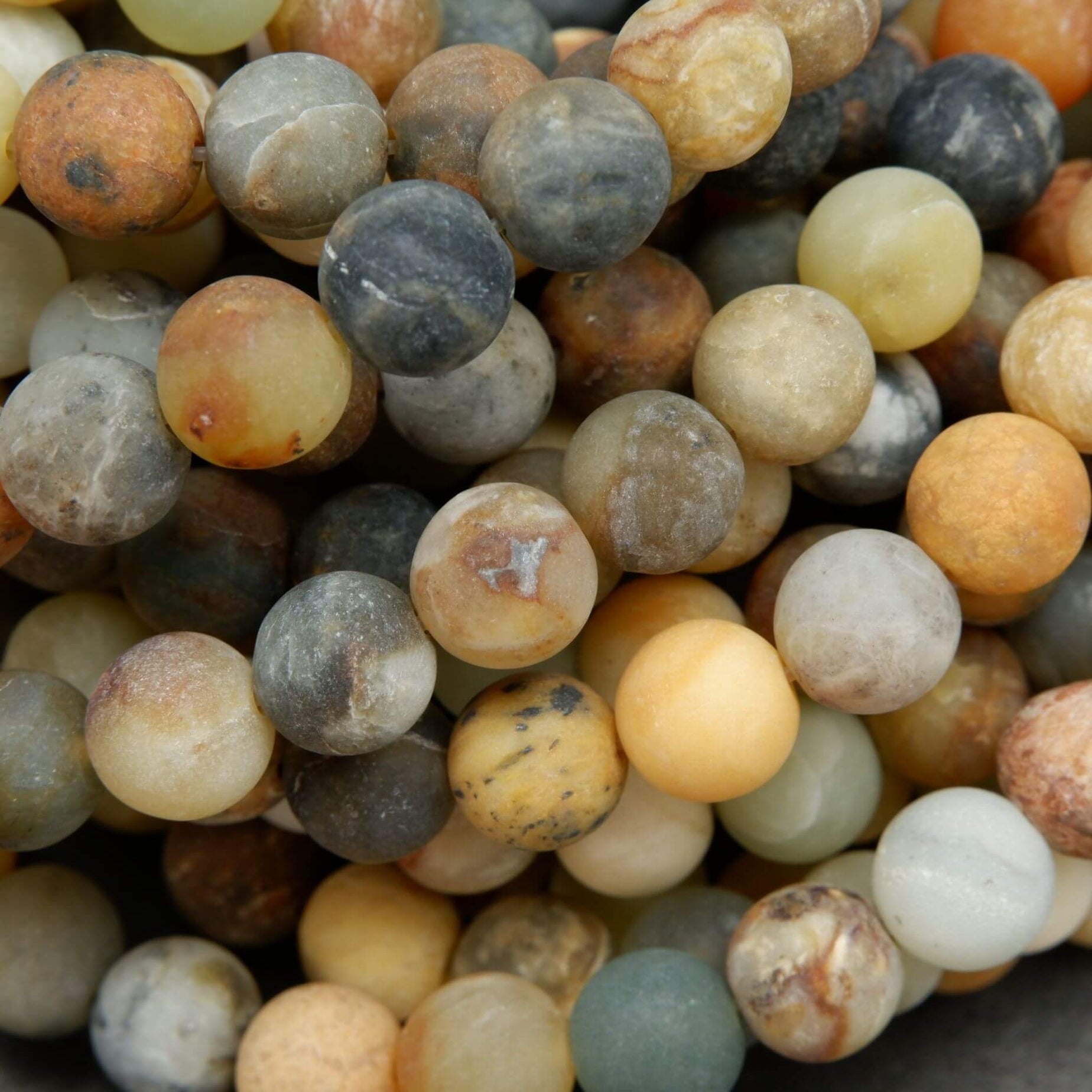 Matte Finish Gemstone Beads | Earthy & Organic Look– Tejas Beads