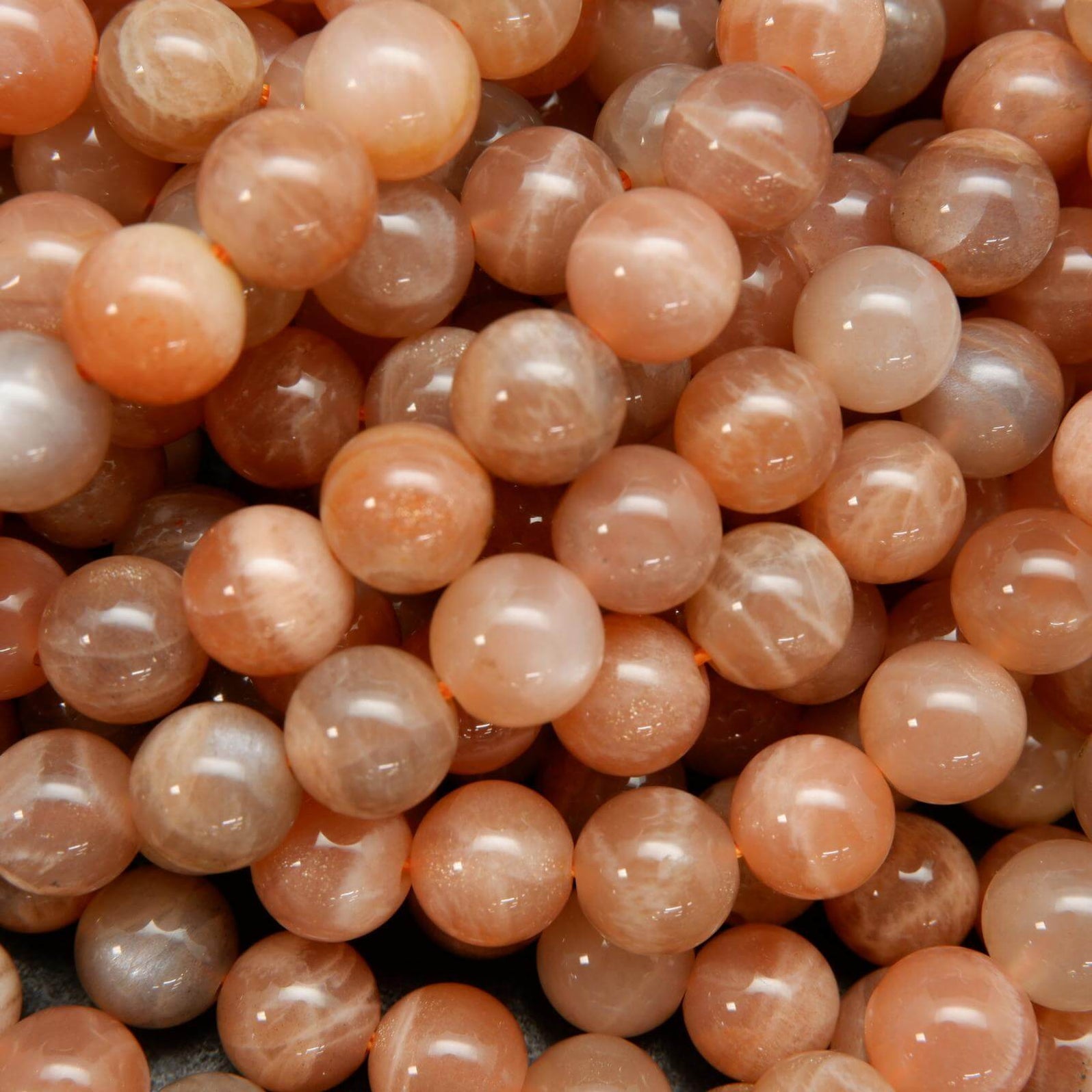 Moonstone Beads for Sale: White, Rainbow, Peach Moonstone Beads– Tejas ...