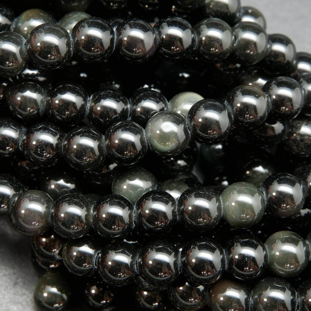 Natural Obsidian Beads at Tejas Beads