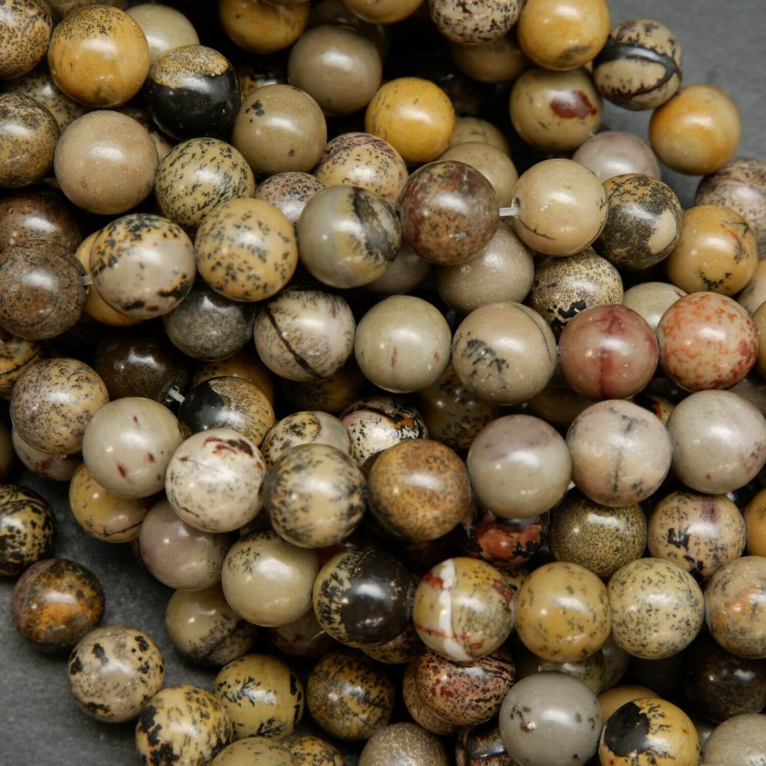 Artistic Jasper · Smooth · Round · 4mm, 6mm, 8mm, 10mm | Beads | Tejas ...