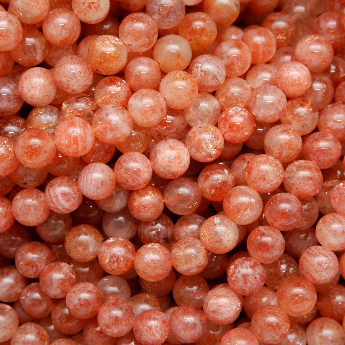 Sunstone A · Smooth · Round · 4mm, 5mm, 6mm, 7mm | Bead | Tejas Beads