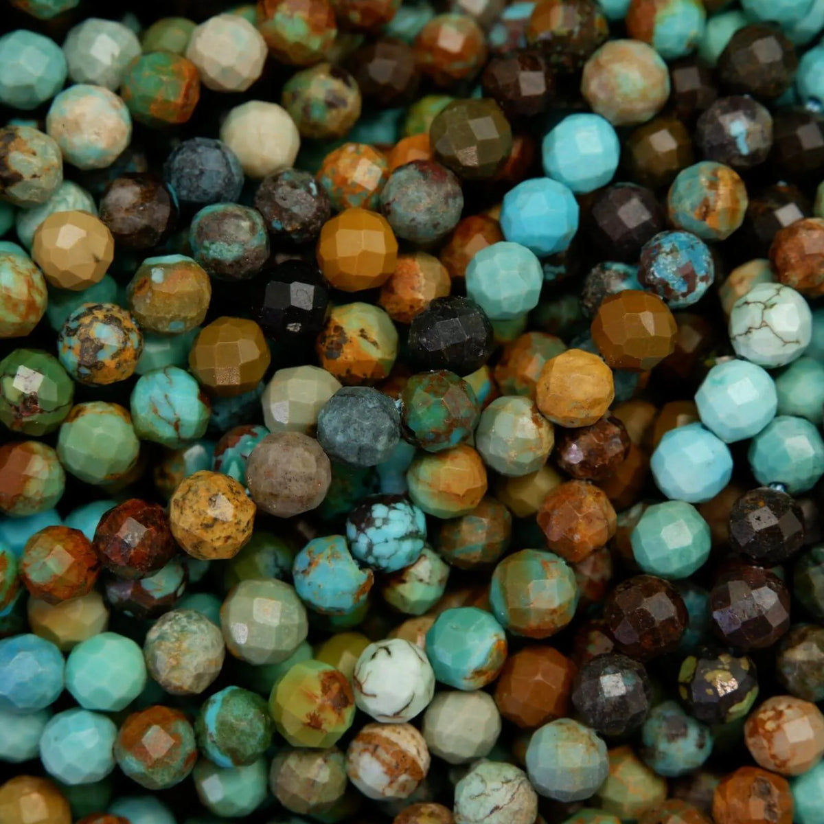 Turquoise · Ombre · Microfaceted · Round · 3mm, 4.5mm | Bead | Tejas Beads