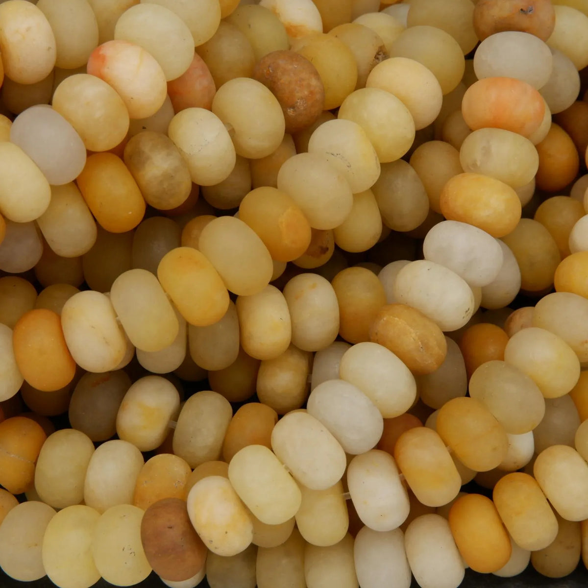 Yellow Jade · Matte · Rondelle · 6mm, 8mm | Bead | Tejas Beads